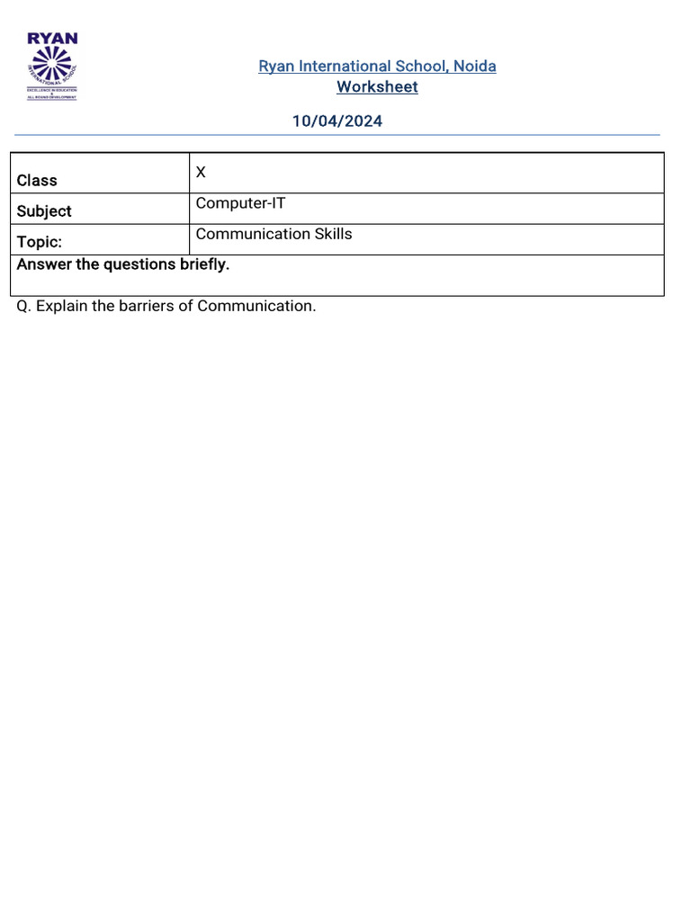 10th Communication Skills Unit 1_ic937994 | PDF