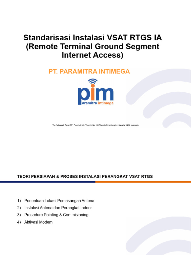 Instalasi VSAT oleh PT Paramitra Intimega | PDF