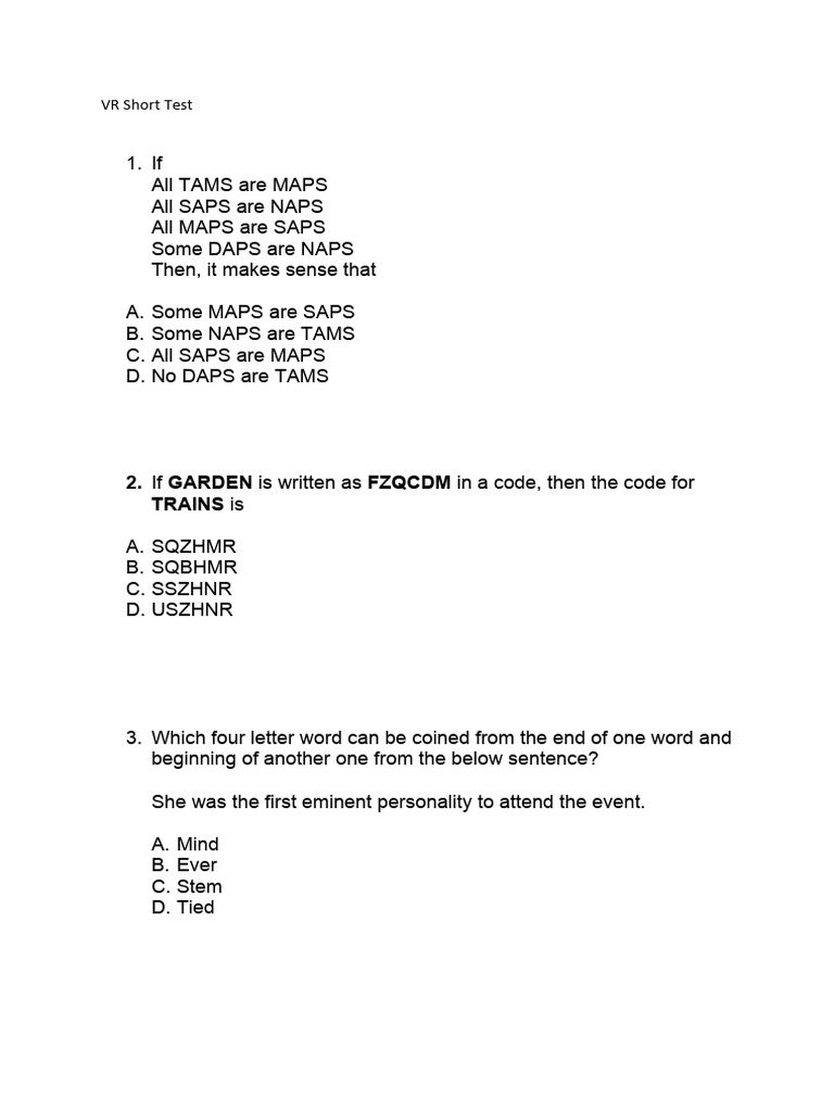 Logical Reasoning and Code Test | PDF