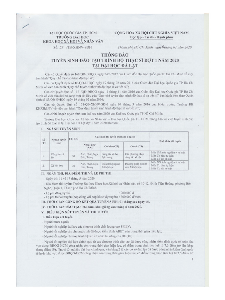 TH C Sĩ CTXH - ĐH Đà L T | PDF