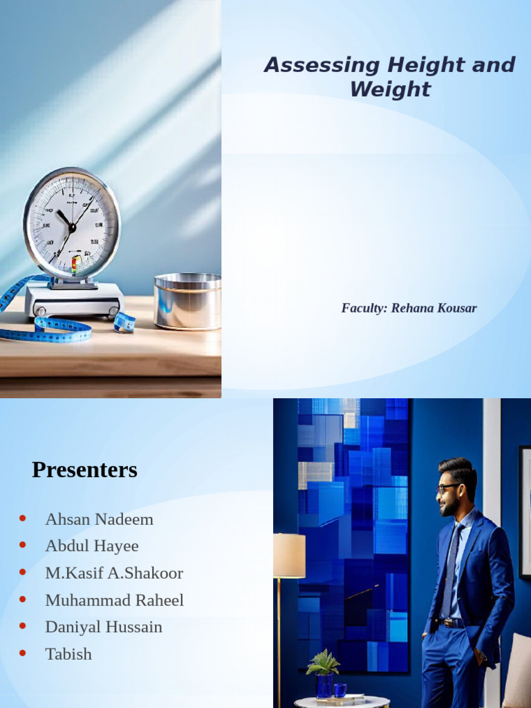 Assessing Height and Weight.pptx Final.pptx 1 | PDF | Body Mass Index ...