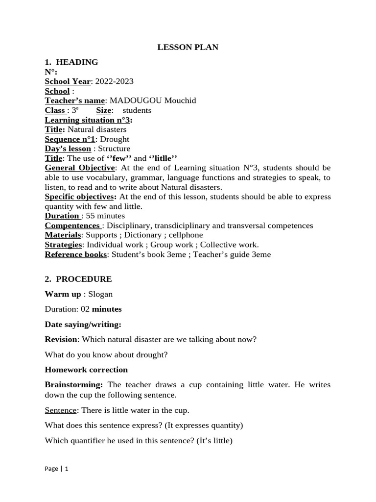 LP 3 | PDF | Lesson Plan | Noun