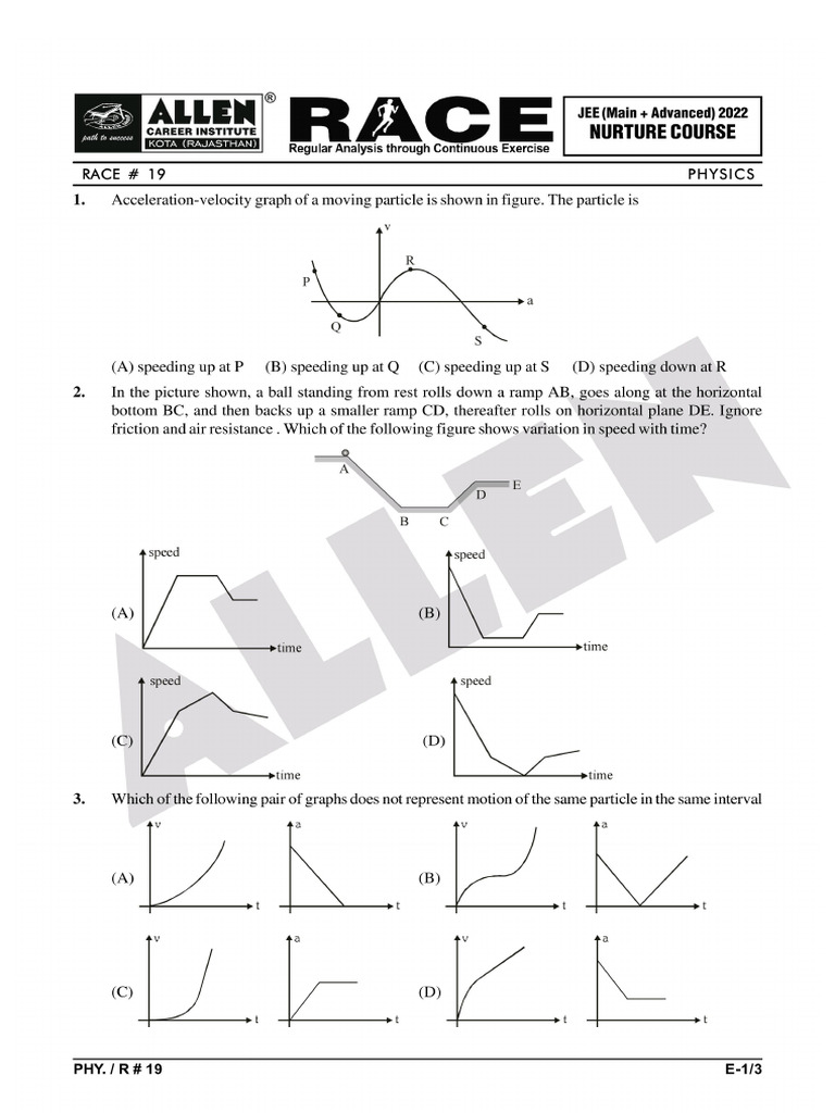 (Race) Phy #19 - #25 | PDF