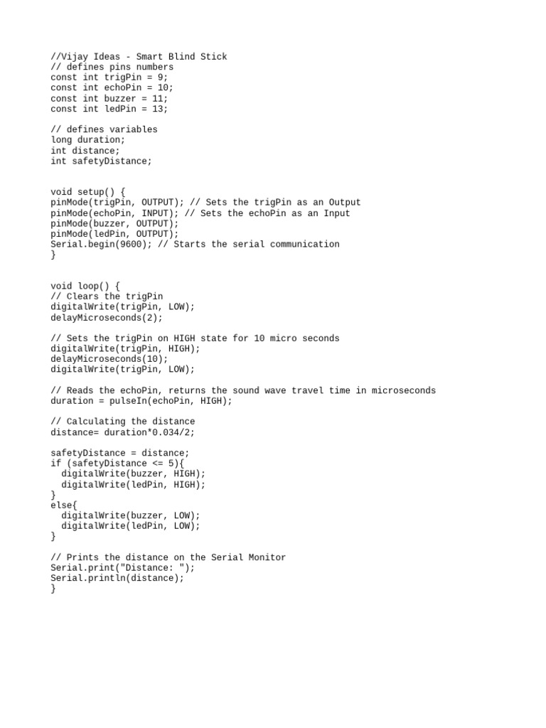 Smart Blind Stick | PDF