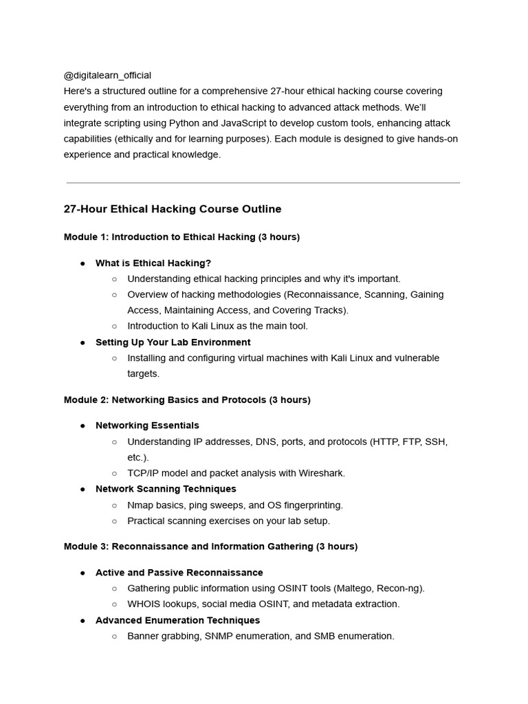 @Digitalearn_official 27 Hr EH | PDF | Cyberwarfare | Security