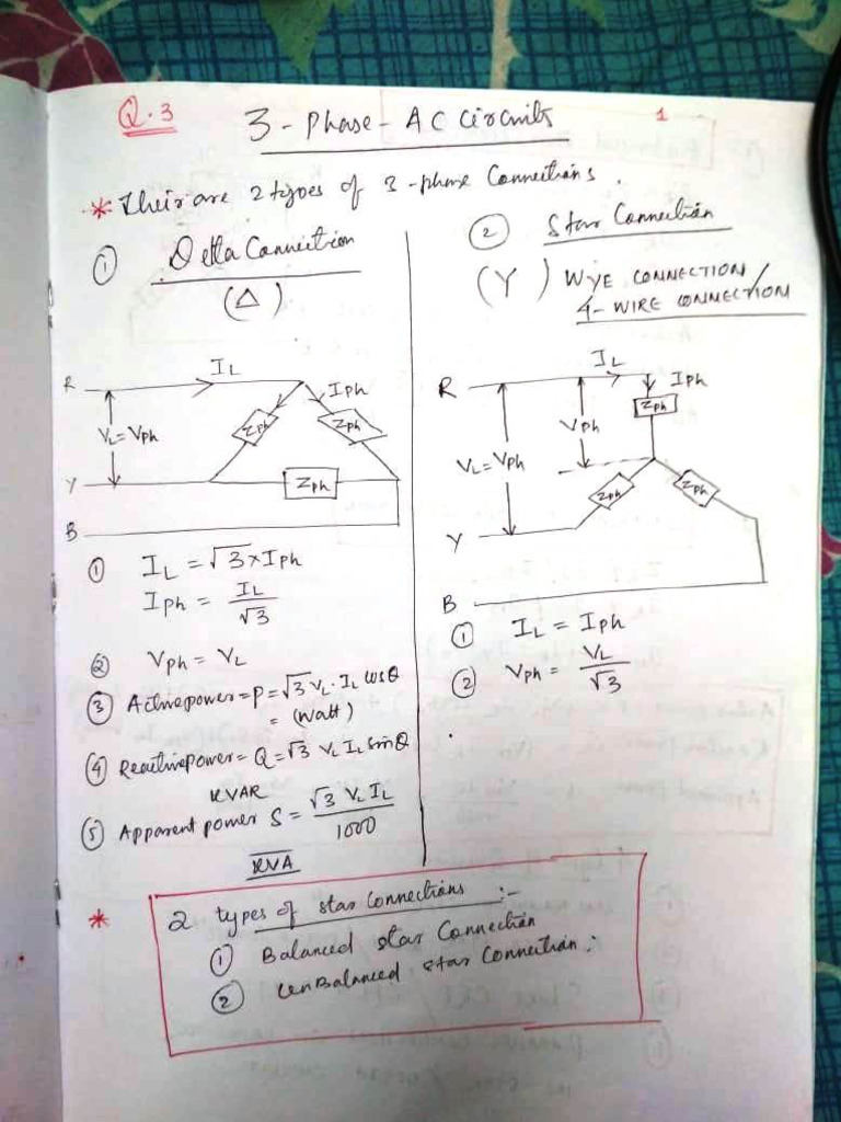 Q3 Three Phase AC Circuits | PDF