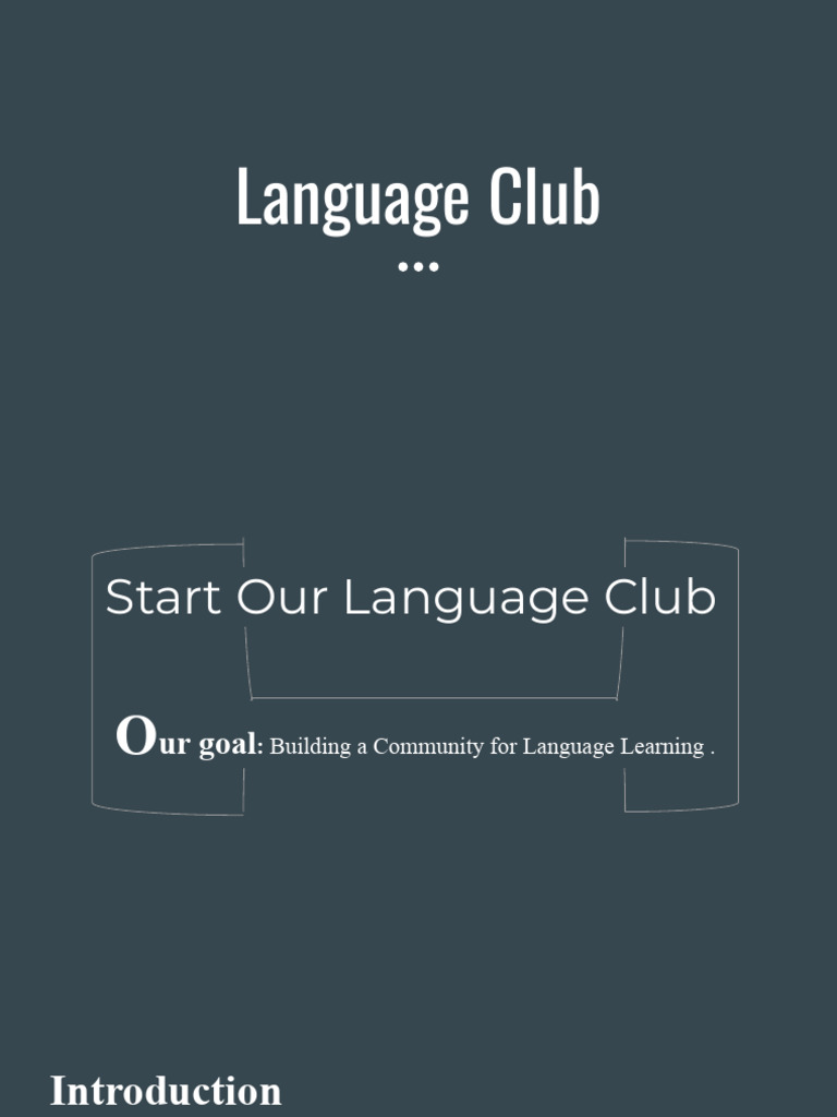 Language Club: Build Your Community | PDF | Human Communication | Cognition