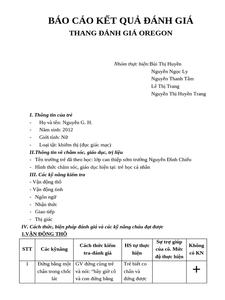 CHỐT Đánh giá Oregon | PDF