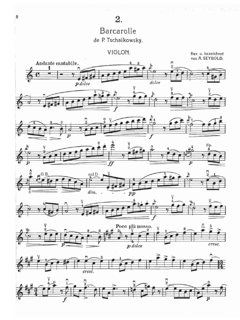 Tchaikovsky_Seasons_Barcarolle | PDF