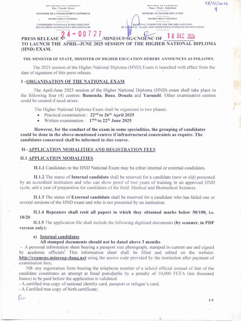 Press Release Launching HND 2025 | PDF | Identity Document | Birth Certificate