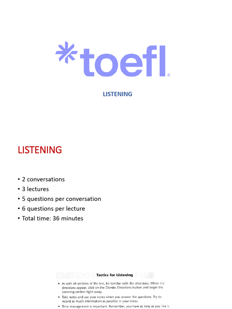 TOEFL Listening | PDF
