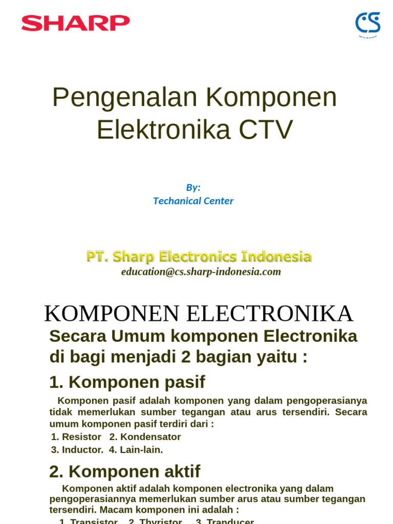 Pengenalan Komponen CTV | PDF