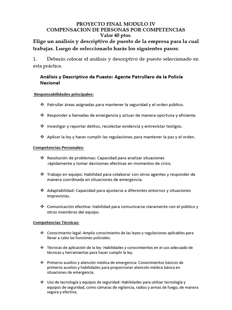 Proyecto Final Modulo 4 RRHH | PDF | Policía | Cumplimiento de la ley