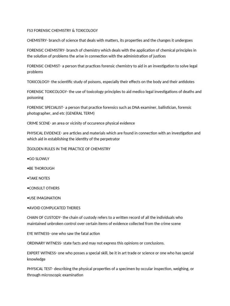 FS3 FORENSIC CH-WPS Office | PDF | Blood | Forensic Science