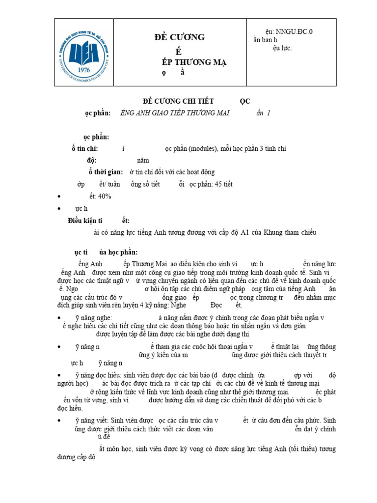 Ä - Á - cÆ°Æ¡ng Tiáº¿ng Anh HP1 2 - 01 | PDF
