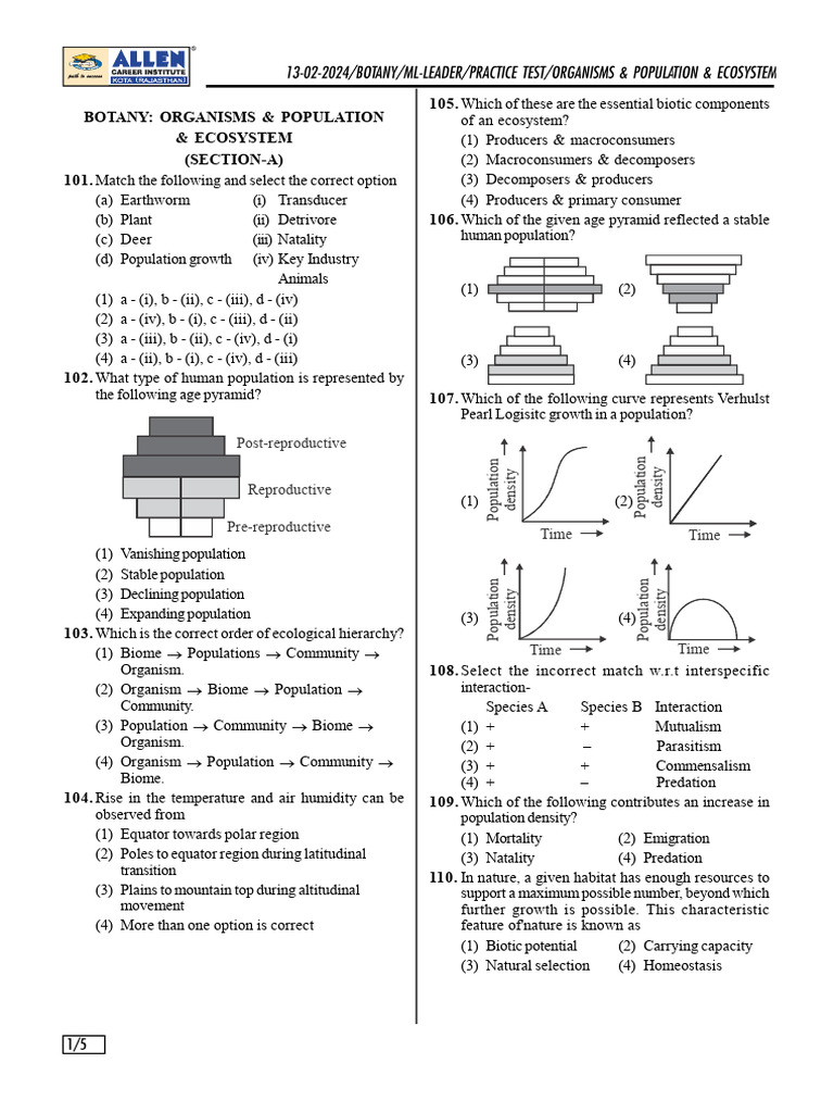 Botany: Organisms, Populations, Ecosystems | PDF | Ecosystem | Food Web