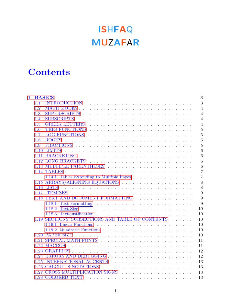 LaTeX Document Formatting Guide | PDF | Bracket | Mathematics
