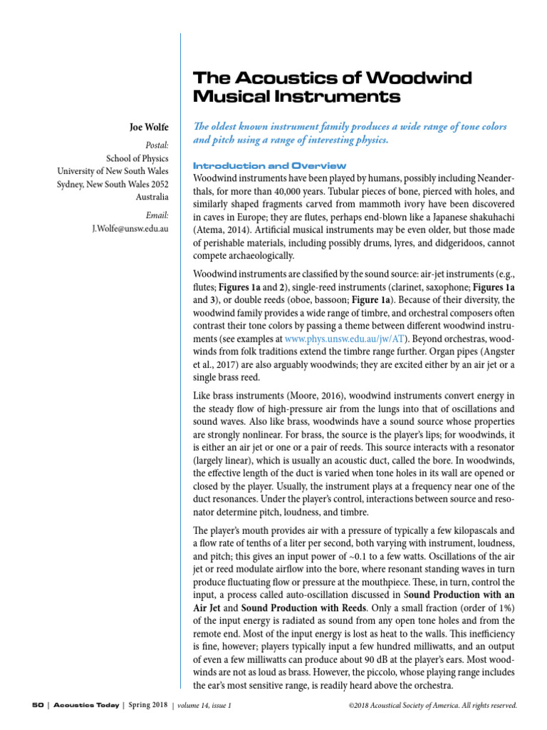 木管乐器 | PDF | Woodwind Instruments | Clarinet