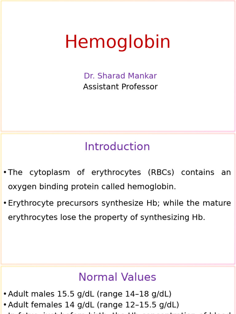 3. Hemoglobin | PDF | Hemoglobin | Hematology