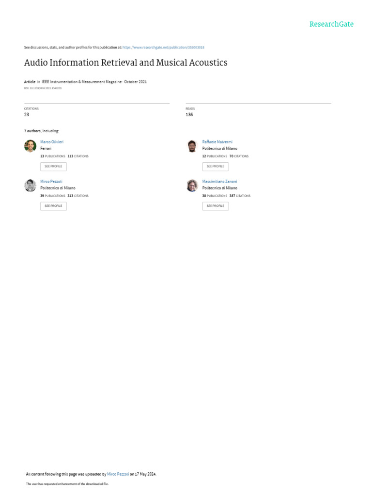 preprint_audio_information | PDF | Sound | Artificial Neural Network