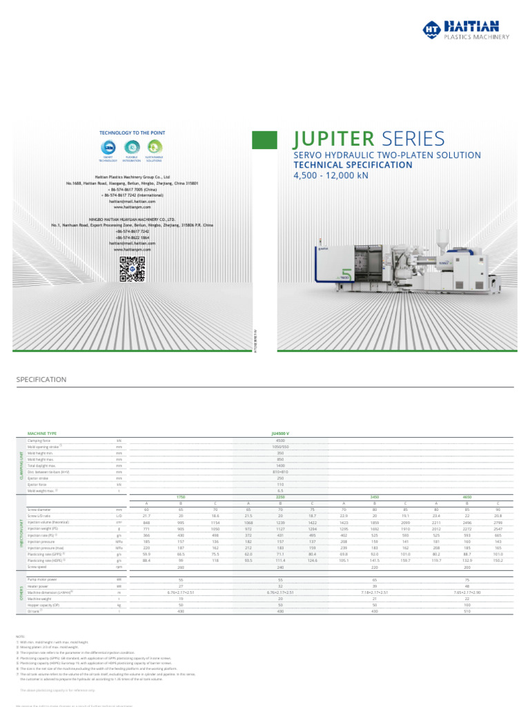 JUPITER 5 Tech - 4500-12000 - 20230927 - EN | PDF | Mechanical Engineering