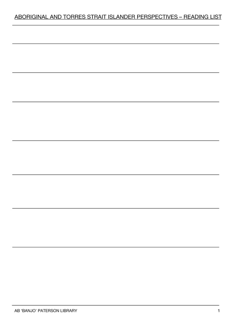 Aboriginal and Torres Strait Islander Perspectives | PDF | Indigenous ...