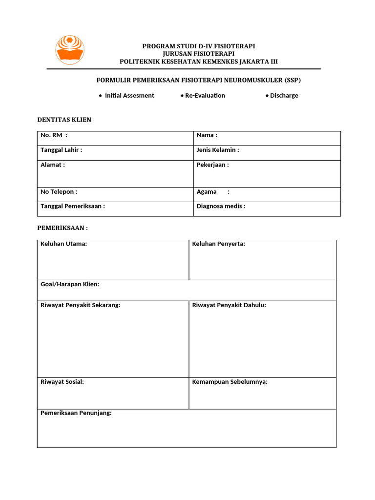 Form Status Klinis Neuro SSP | PDF