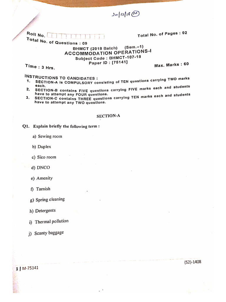 housekeeping-pdf-sem-1 | PDF