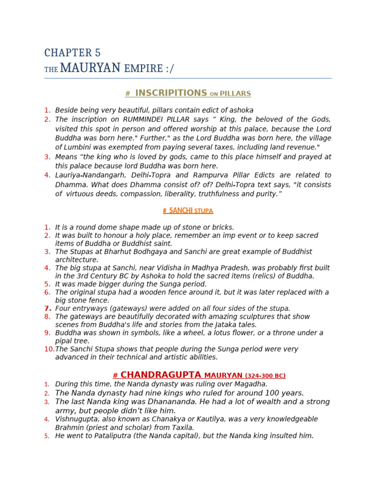 Ashoka and the Mauryan Empire Overview | PDF | Ashoka