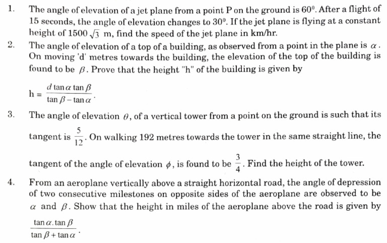 Application of Trigonometry | PDF