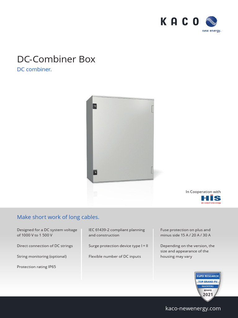DTS-DC Combiner Box-en | PDF | Fuse (Electrical) | Computer Engineering