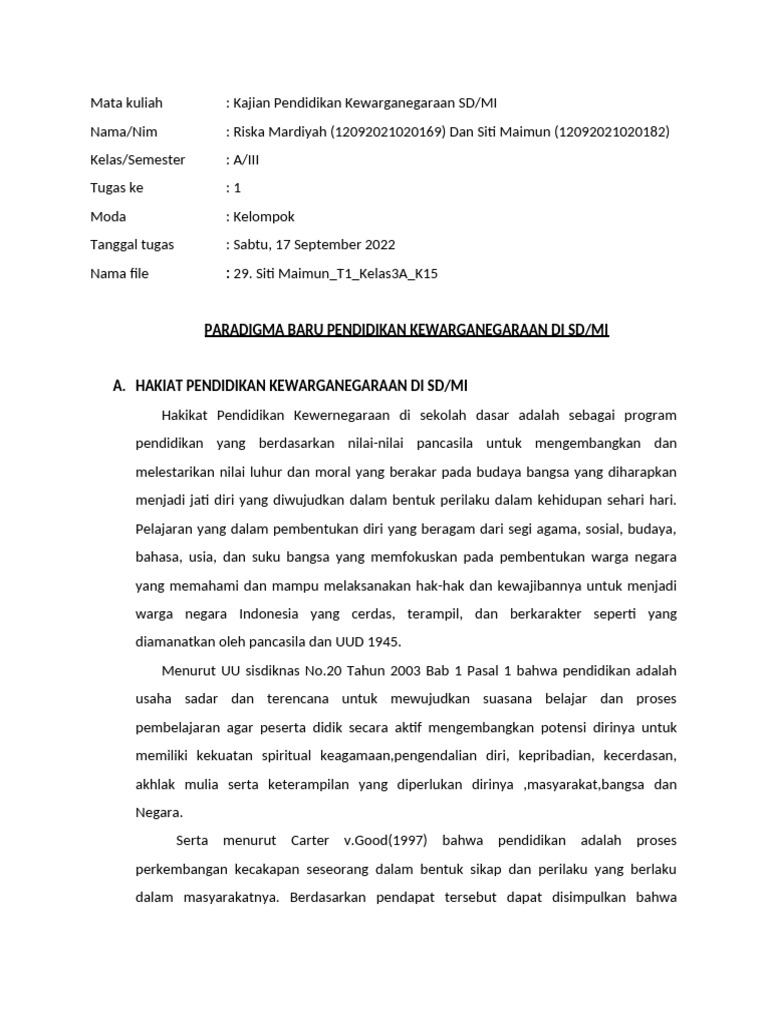 29. Siti Maimun_T1_Kelas3A_K15 | PDF