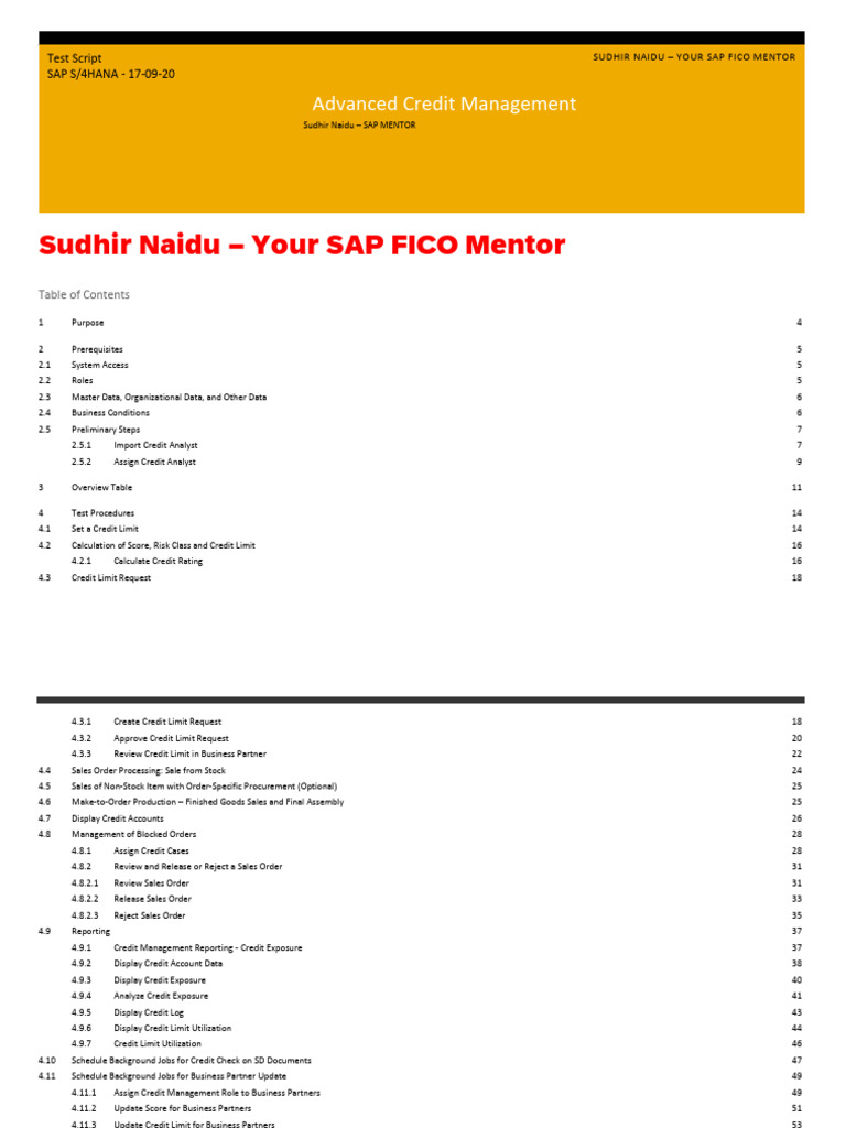 SAP Credit Management Advanced Configuration | PDF | Credit | Finance ...
