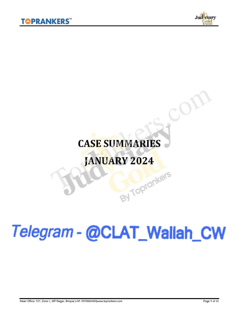 January 2024 Judgment Summary | PDF