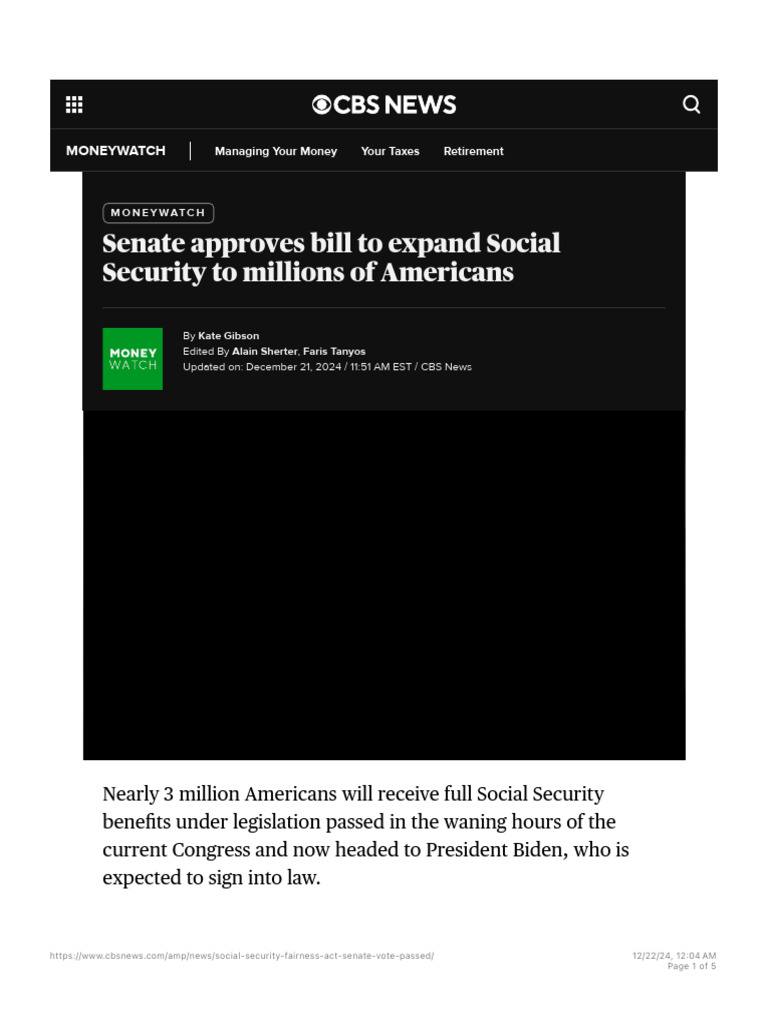 Socials Security Fix | PDF | Social Security (United States) | United ...