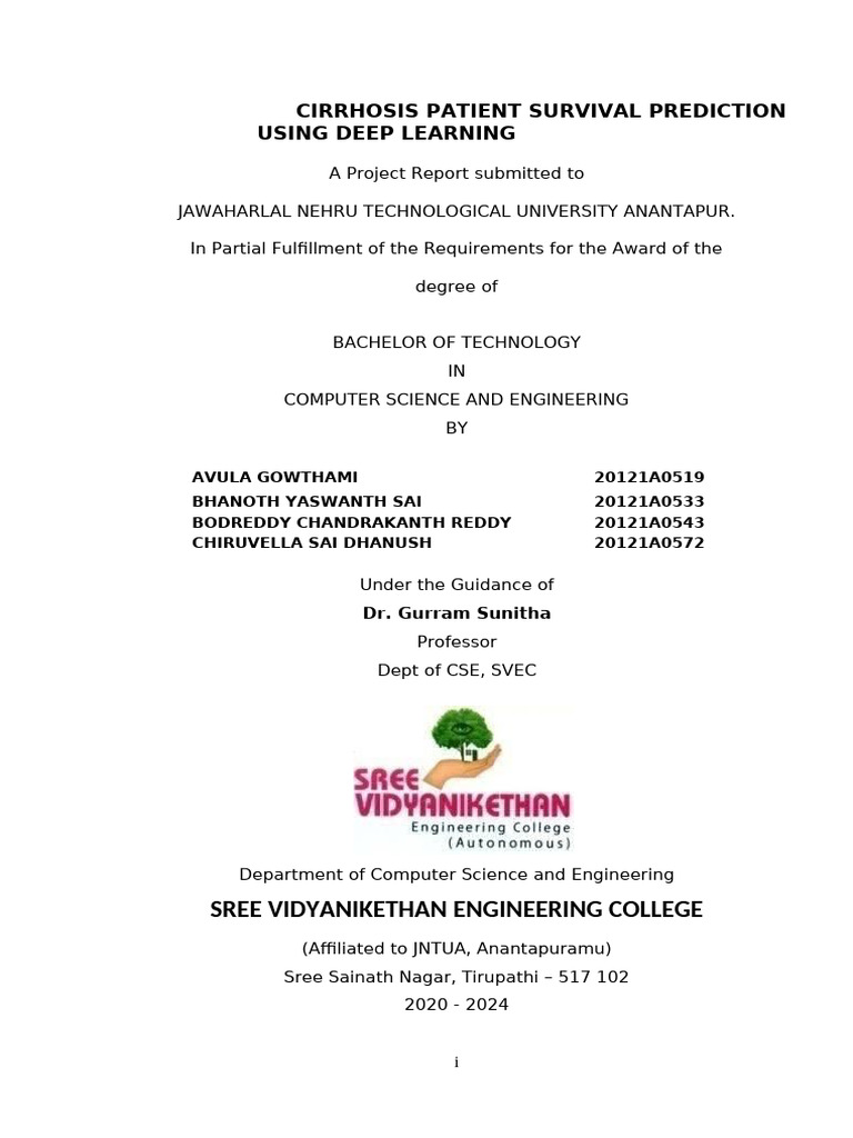 Report Final Yash Merged | PDF | Deep Learning | Cirrhosis