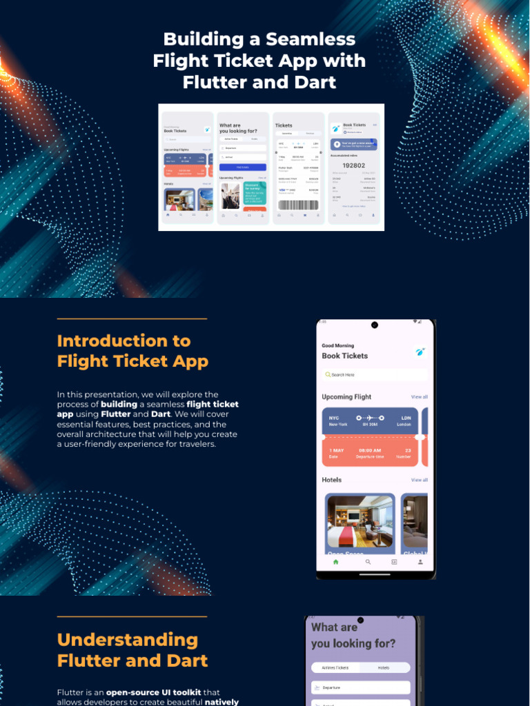 Slidesgo Building A Seamless Flight Ticket App With Flutter and Dart 20241213055504PG6E | PDF