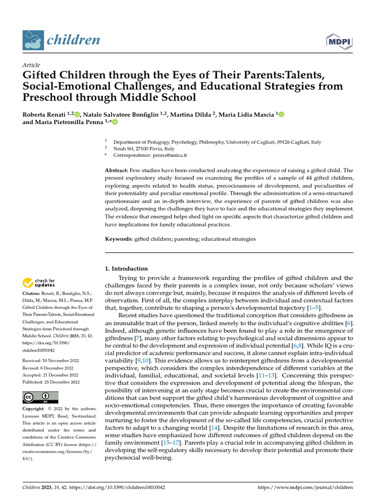 Gifted Children Through The Eyes of Their ParentsT | PDF | Intellectual ...