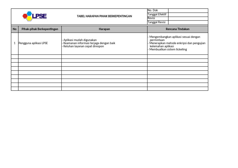 Harapan Pengguna Aplikasi LPSE | PDF