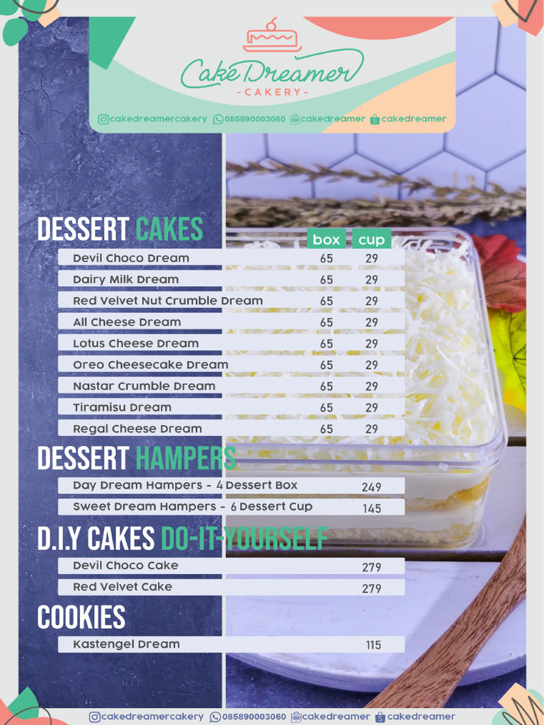 Brosur Cake Pricelist | PDF
