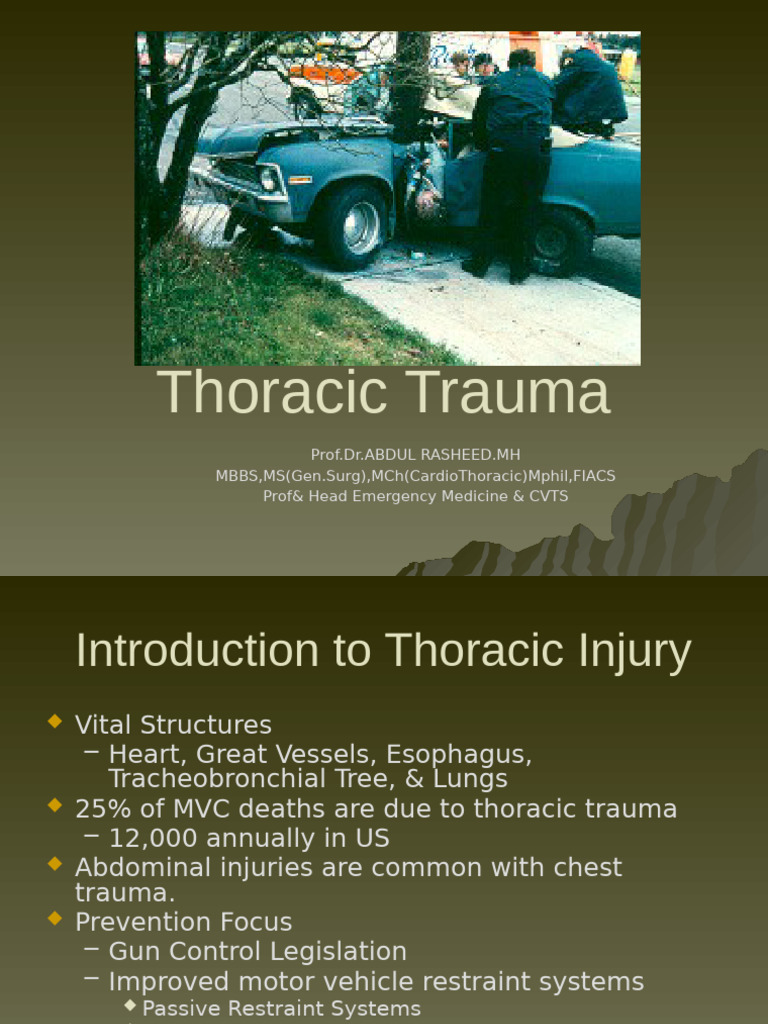 Thoracic Trauma | PDF | Thorax | Lung