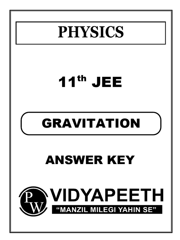 GRAVITATION - Anwer Key | PDF