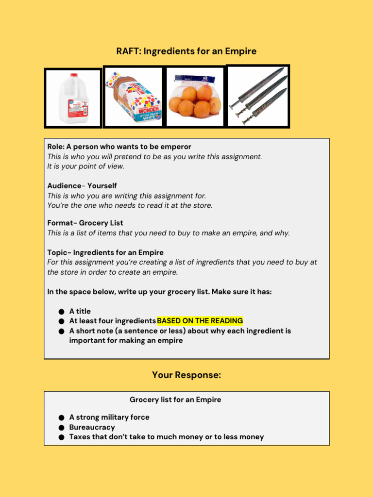 RAFT - Ingredients For An Empire-1 | PDF