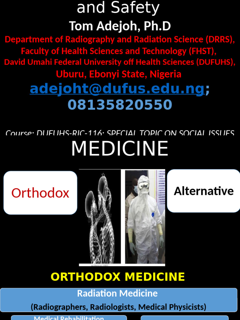 Radiation Medicine Scope and Safety | PDF | Radiology | Radiography