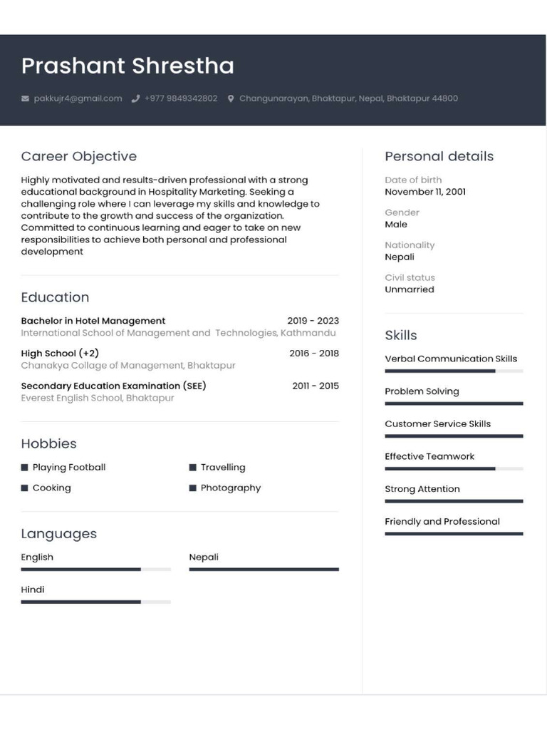 Final CV. Prashant | PDF