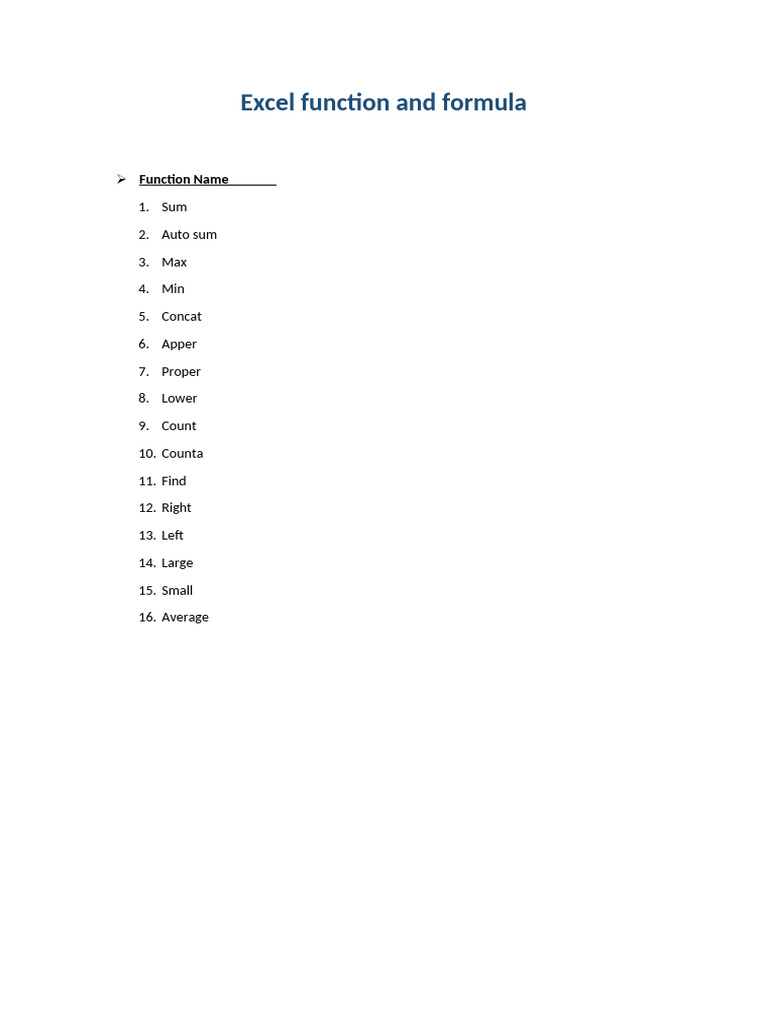 Excel Function And Formula Pdf 1630