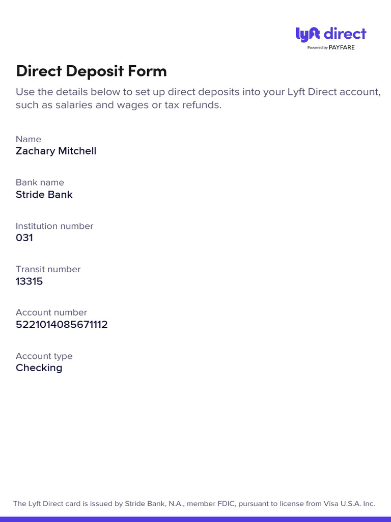 Direct Deposit Form-3 | PDF