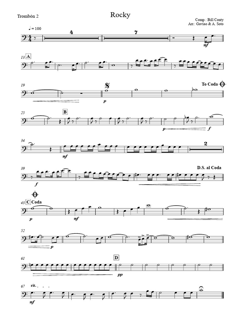 Rocky - Trombón 2 | PDF