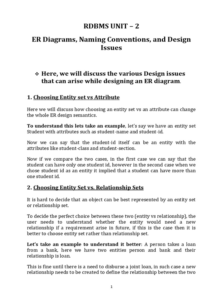RDBMS_UNIT2_ERD | PDF | Computing | Information Retrieval