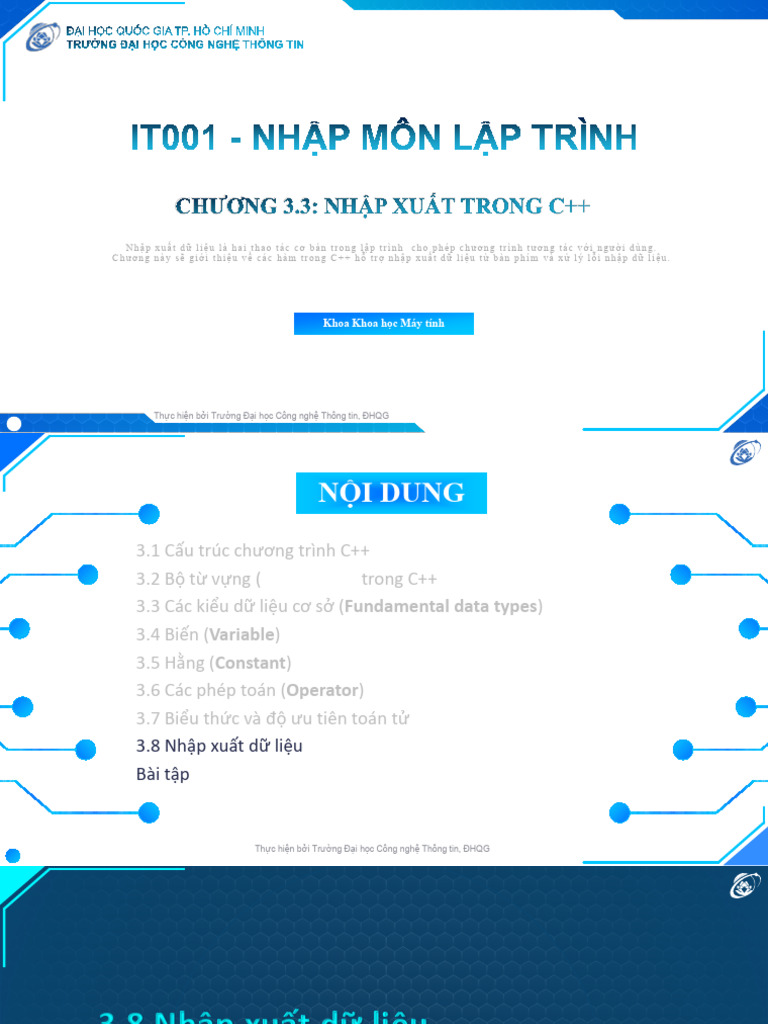 Slide Chap3.3 NhapXuatC++ | PDF